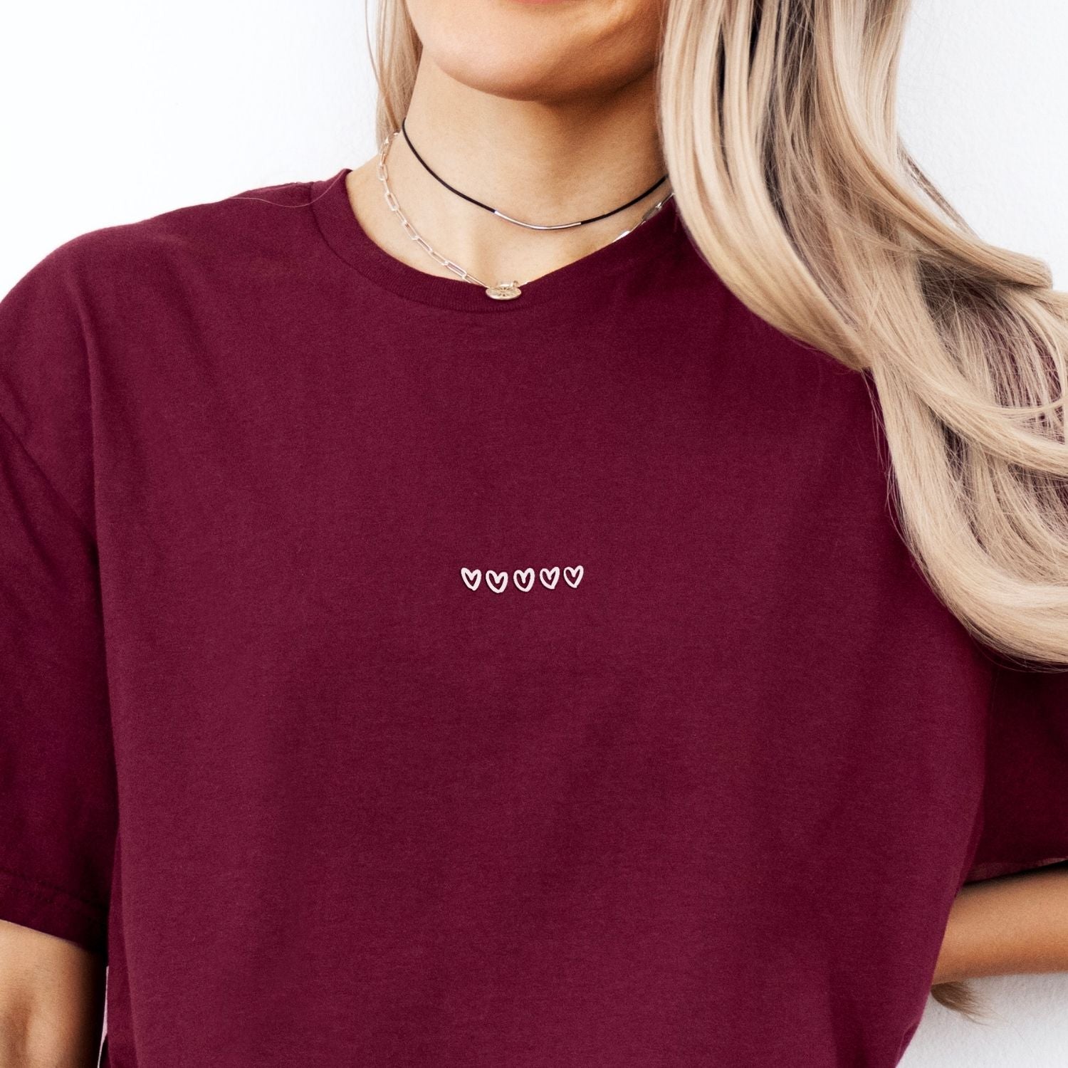 File de coeurs - T-Shirt Brodé – Ronchon Club